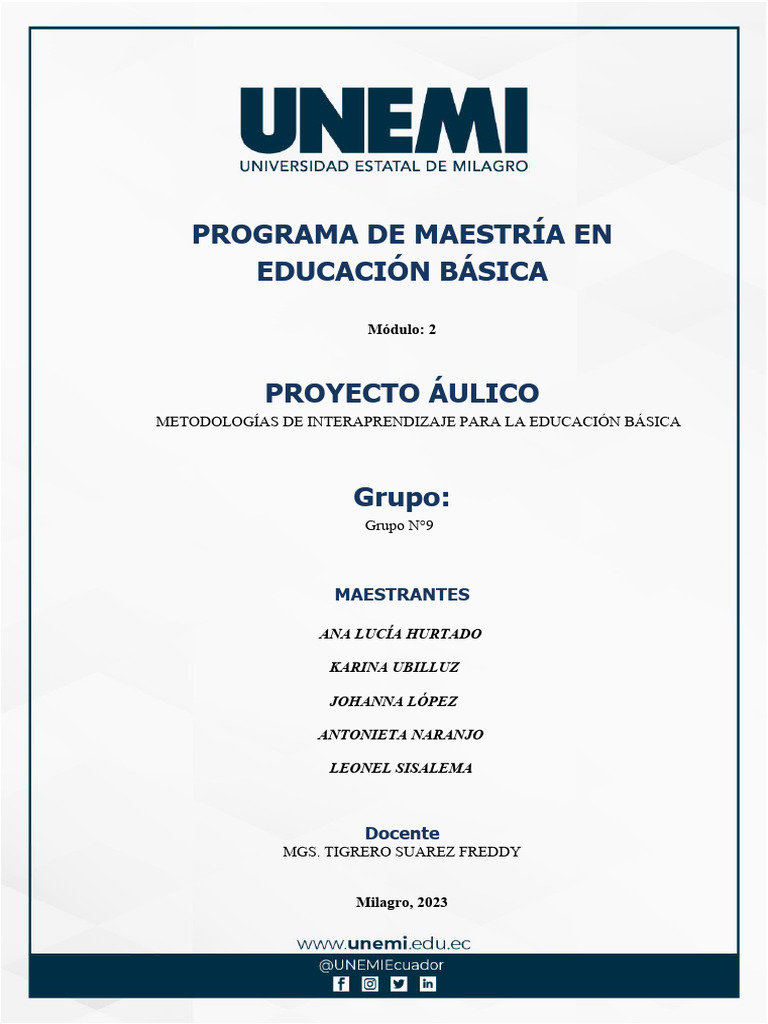 PROYECTO II Final | Descargar gratis PDF | Planificación | Aprendizaje