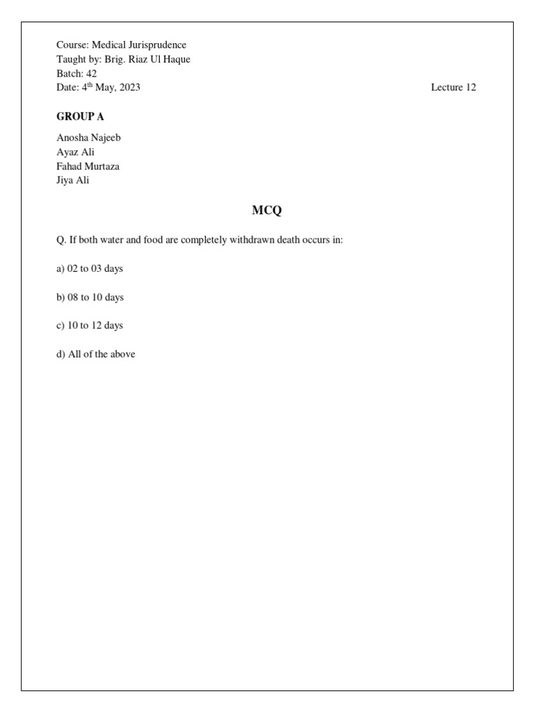 MCQS - Lecture 12 | PDF | Science & Mathematics