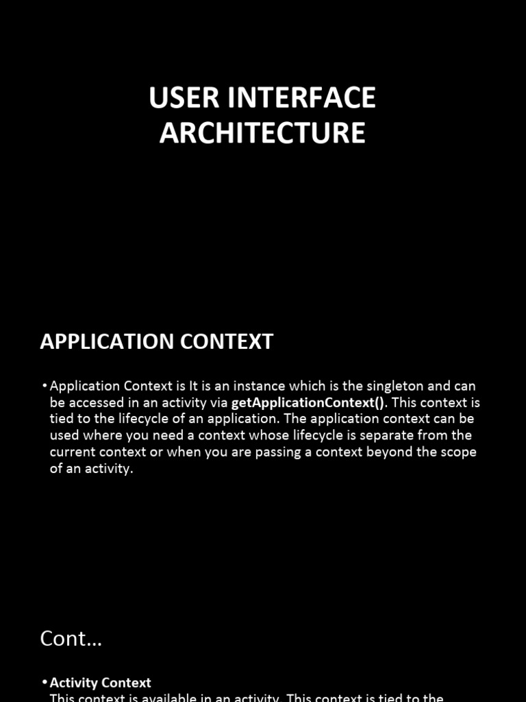 UI Architecture | PDF | Mobile App | Android (Operating System)
