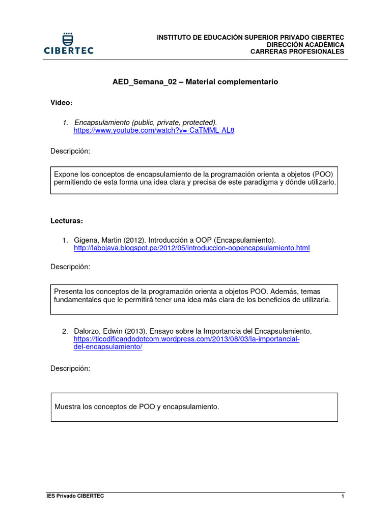 (MP) AED - Semana - 02 - Material Complementario | PDF