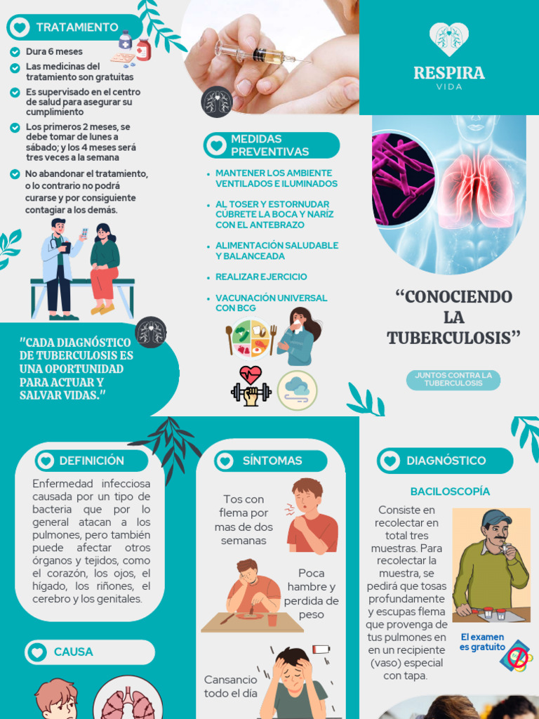 TRIPTICO DE TUBERCULOSIS | PDF | Tuberculosis | Salud pública