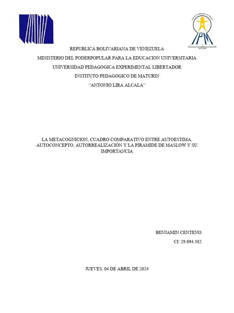 DPC | PDF | Autoestima | Metacognición