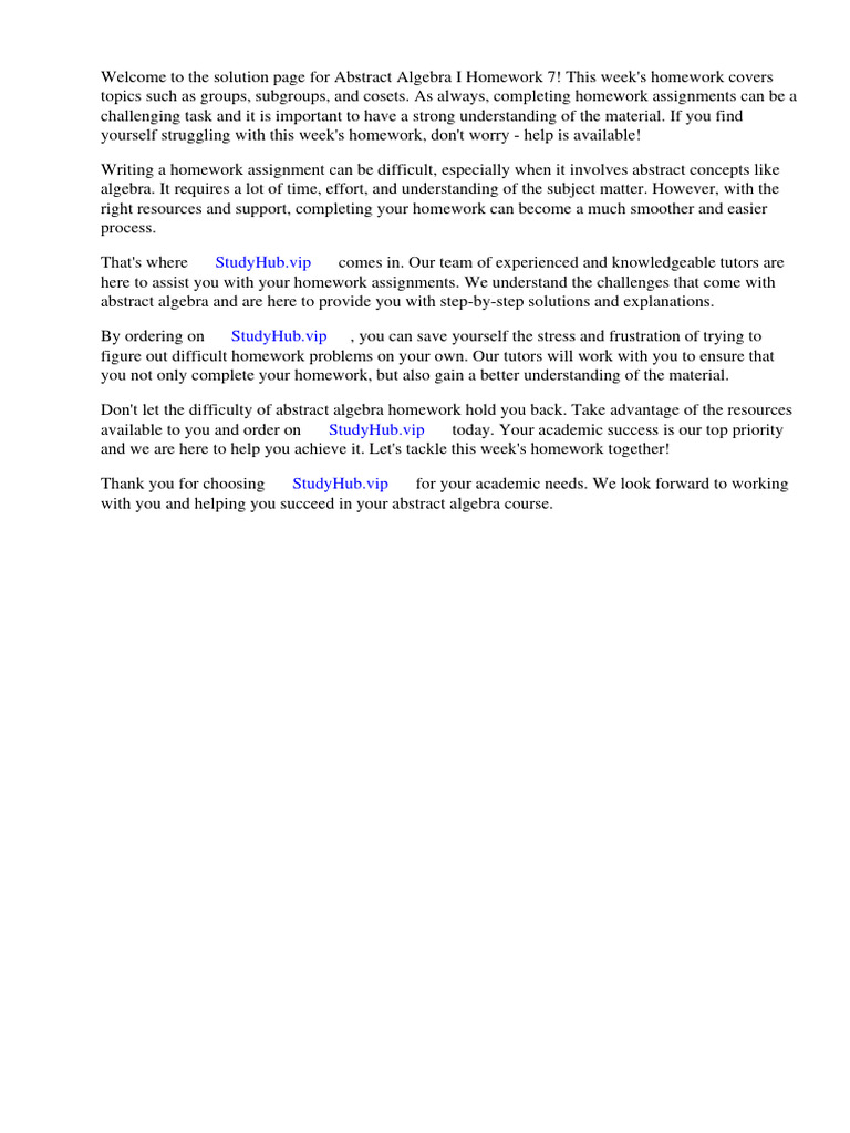 Abstract Algebra I Homework 7 Solutions Andy Eisenberg | PDF | Group ...