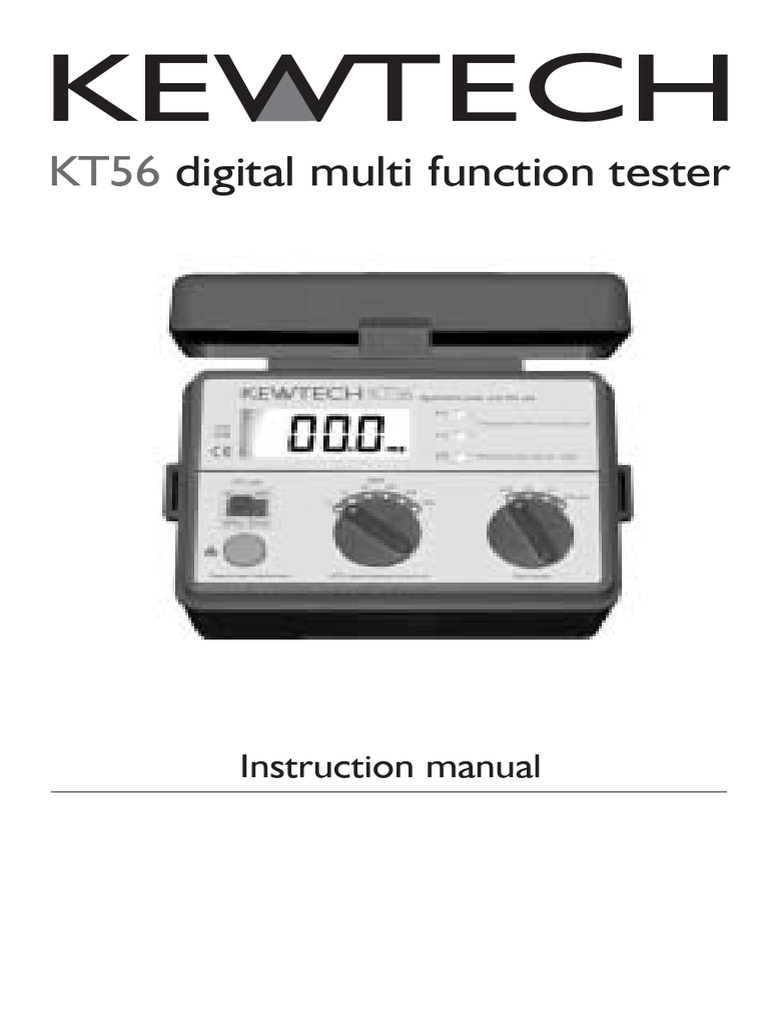 Kewtech KT56Manual-ACCO16E | PDF | Electronics | Electrical Equipment