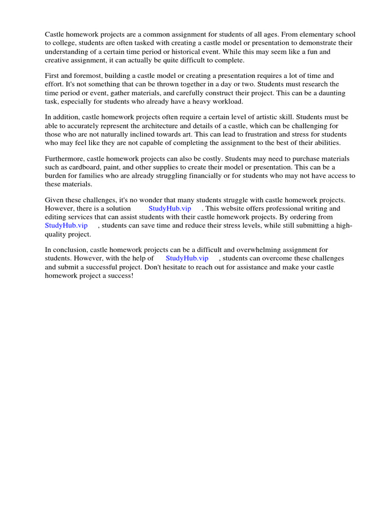 Castle Homework Project | PDF | Castle | Buildings And Structures