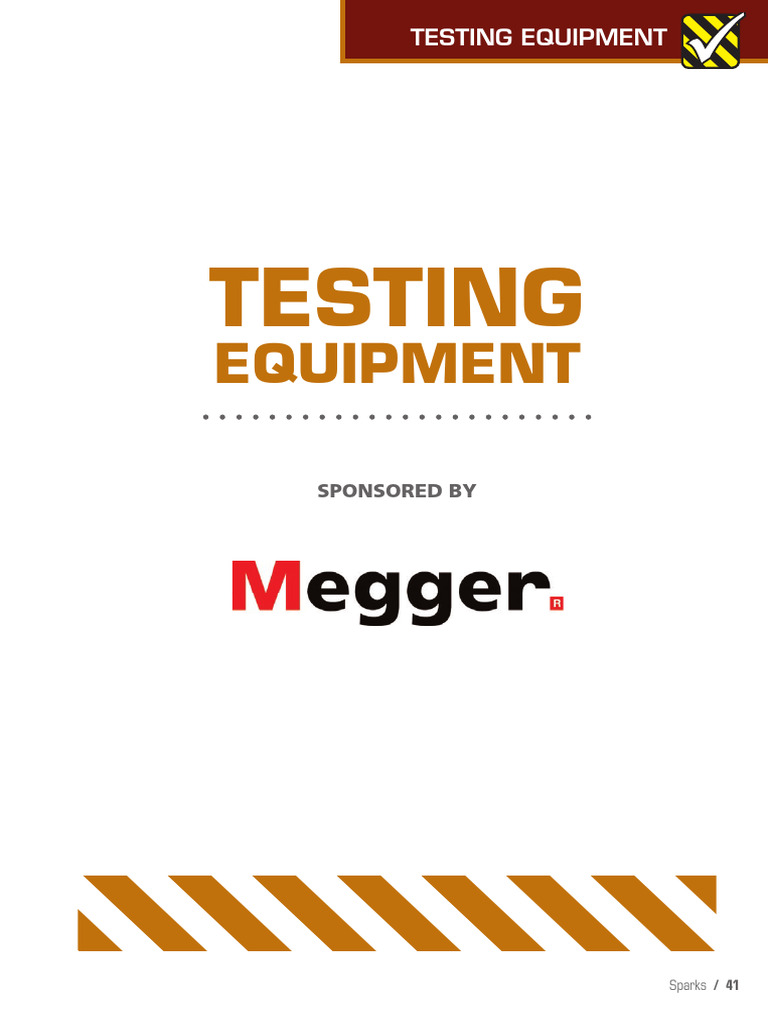 Megger Testing Equipment | PDF | Resistor | Electrical Network