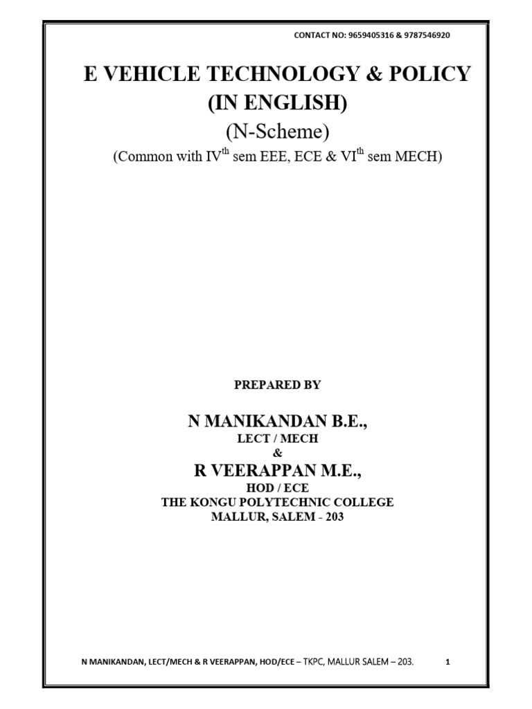 Evt English Final | PDF | Electric Motor | Electric Vehicle