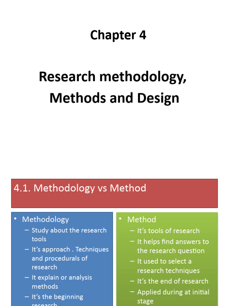 Chapter 4 Reseach Method | PDF | Sampling (Statistics) | Methodology