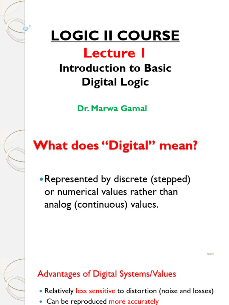 Lecture 1 | Download Free PDF | Logic Gate | Digital Signal