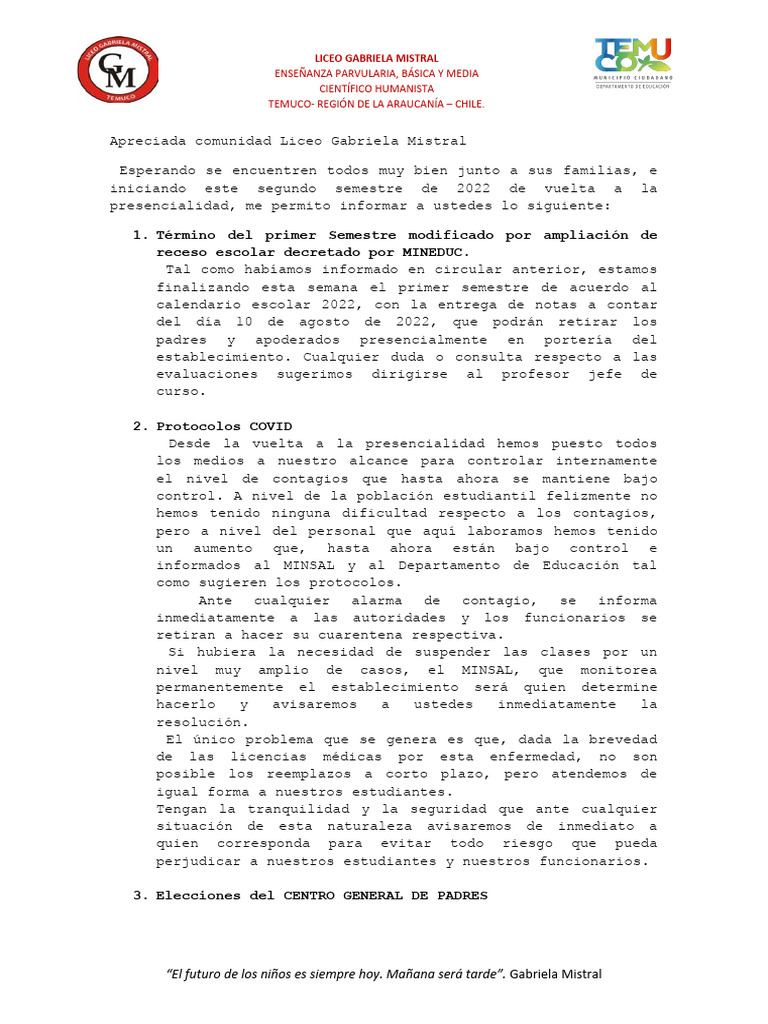 Circular 8 Agosto 2022 | PDF