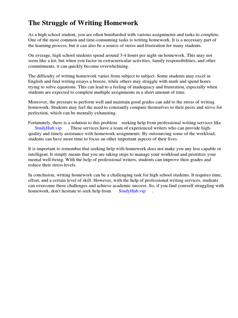 Average Homework Time For High School Students | PDF | Homework | Schools