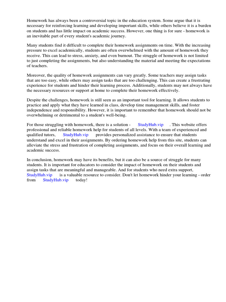 Does Homework Support Learning | PDF | Homework | Teachers