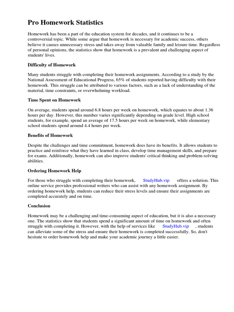 Pro Homework Statistics | PDF | Homework | Teachers