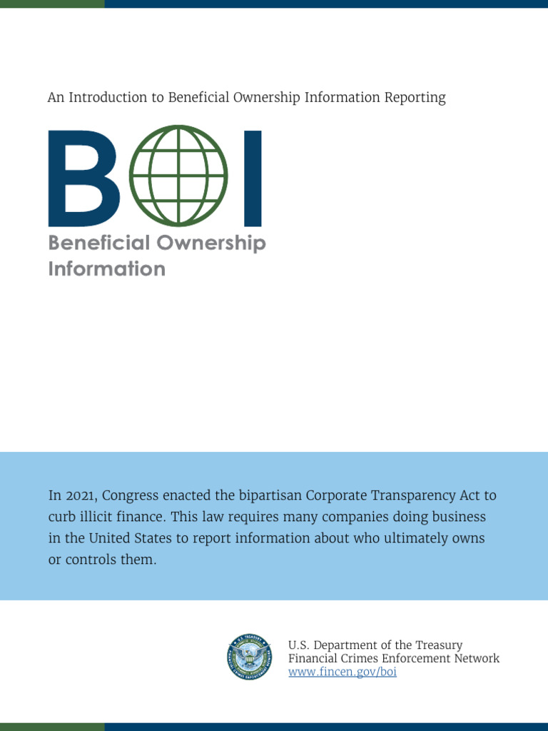 Beneficial Ownership Reporting Guide | PDF | Private Law | Justice