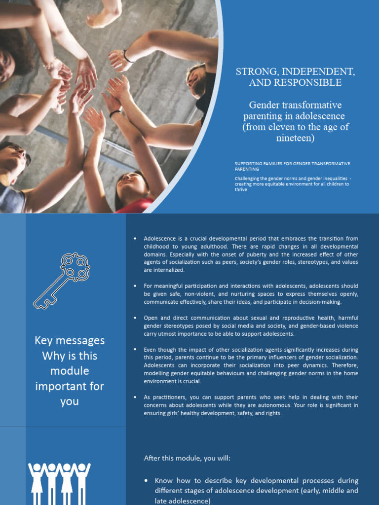Gender Transformative Parenting in Adolescence | PDF | Adolescence ...