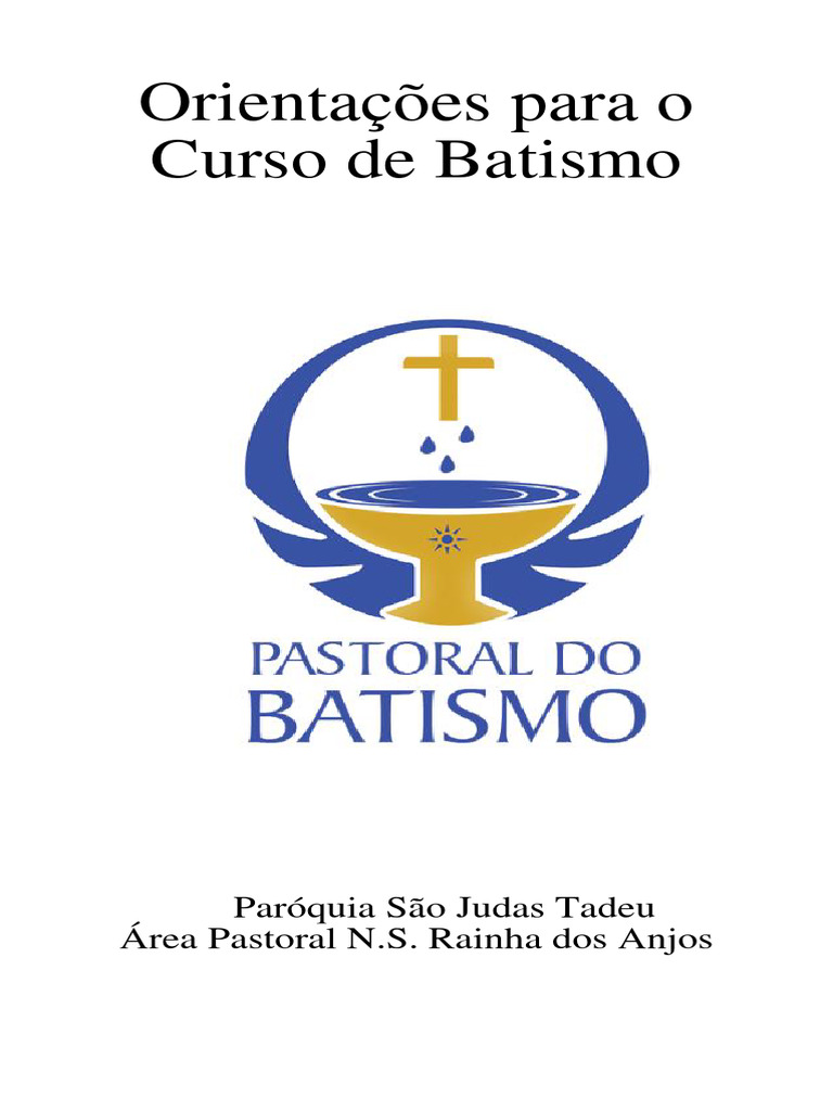 Apostila Do Curso de Batismo | PDF | Batismo | Igreja católica