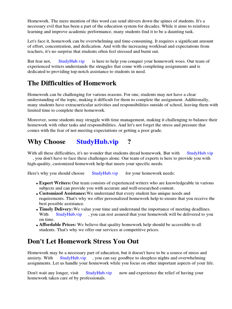 Dont Like Homework | PDF | Homework | Teachers