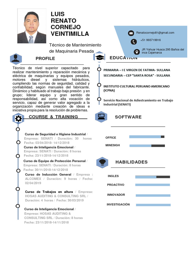 CV Actualizado RENATO Acrual | PDF | Ingeniería