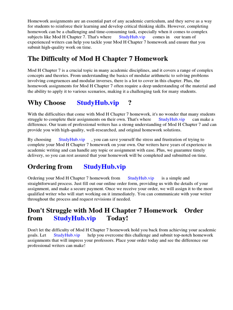 Mod H Chapter 7 Homework | PDF | Curriculum | Worksheet