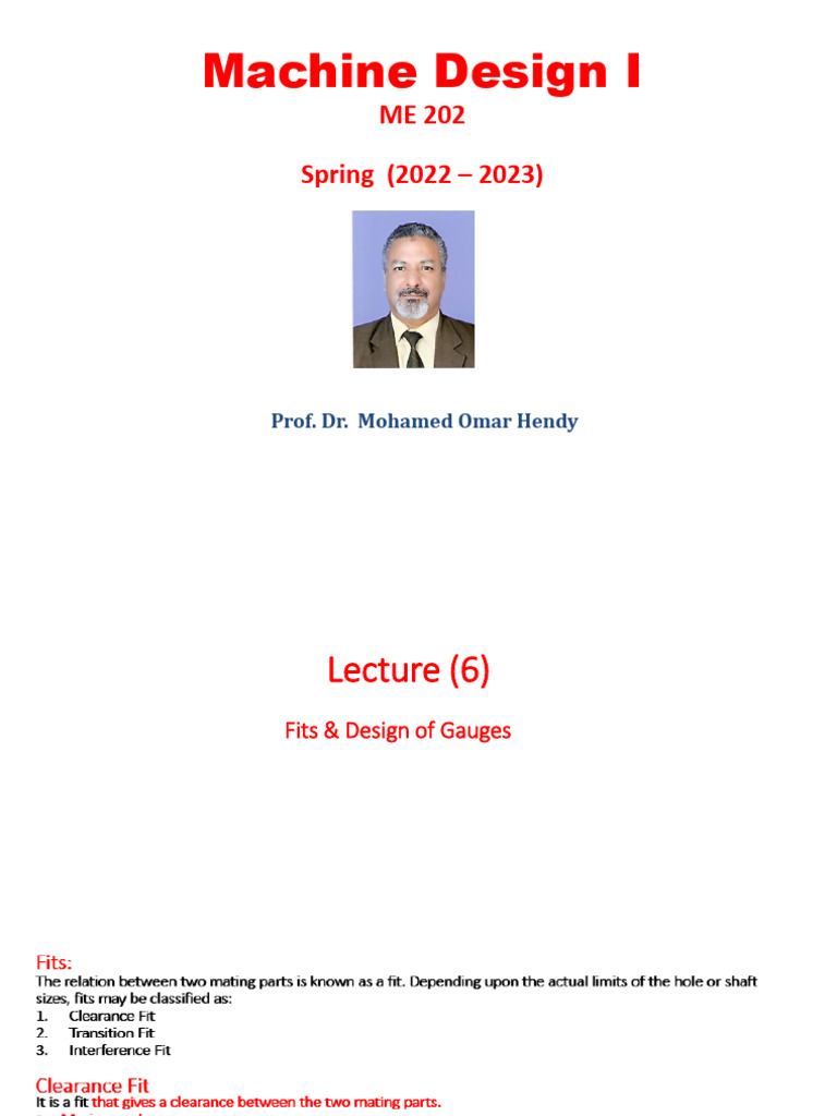 Lec 6 | PDF | Engineering Tolerance