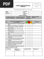 Batching Plant Inspection Check List | PDF | Concrete | Manufactured Goods