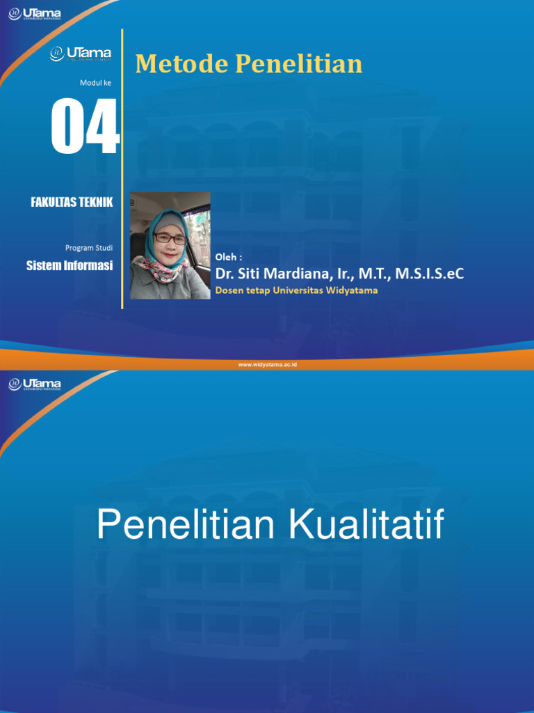 MetLit - Modul04 - Penelitian Kualitatif | PDF