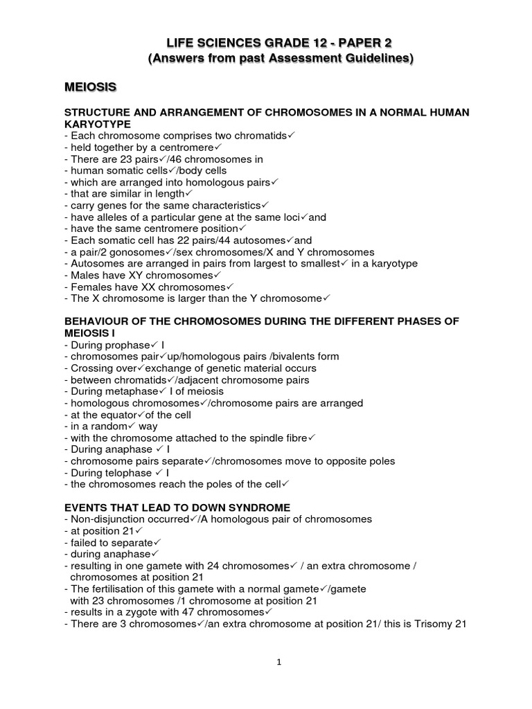 LIFE SCIENCES Grade 12 Study Notes P2 | PDF | Dna | Translation (Biology)