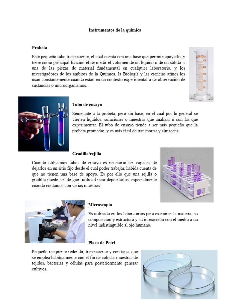 Instrumentos de la química | PDF | Laboratorios | Química
