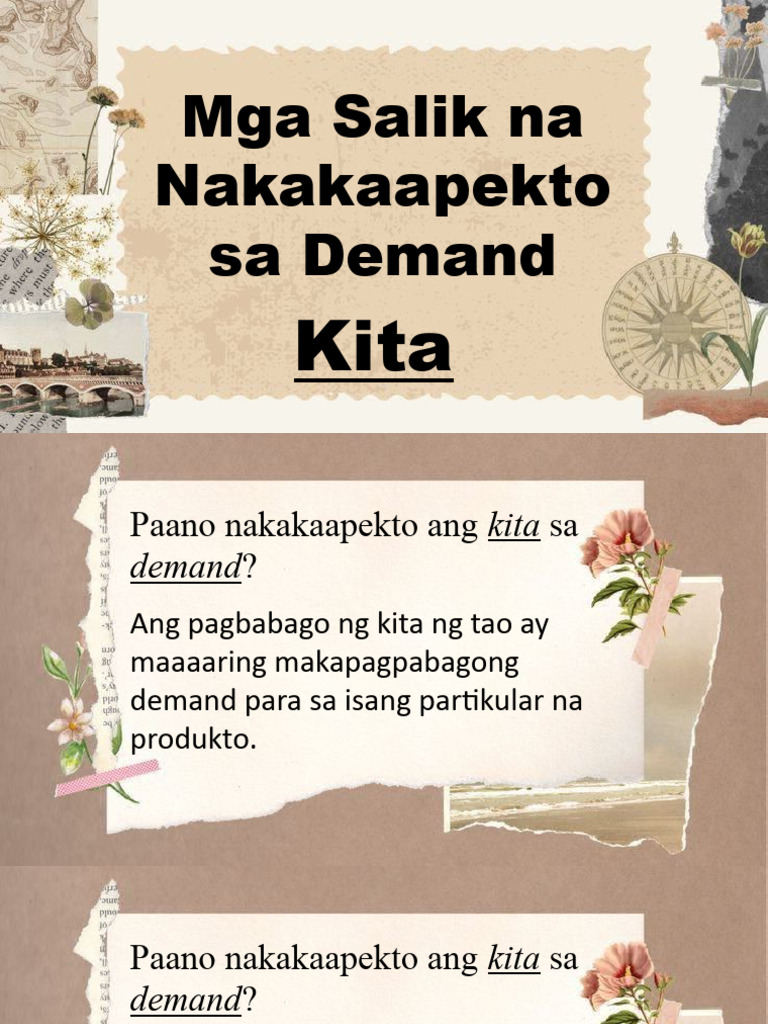 Mga Salik Na Nakakaapekto Sa Demand | PDF