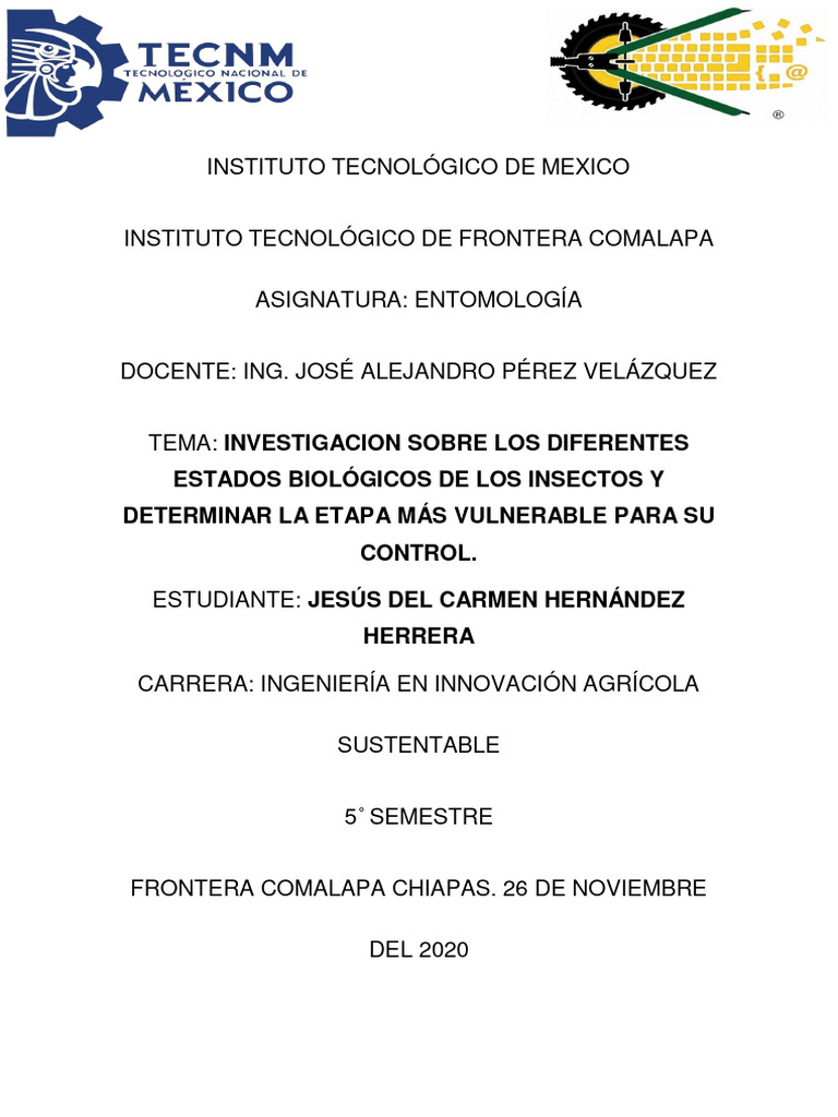 Jchh-U2-Investigacion 2 | PDF | Insectos | Huevo