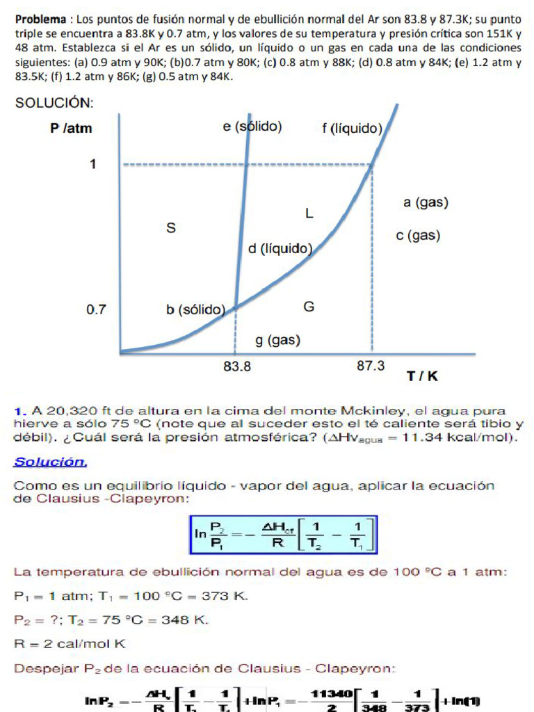 Ecuacion de Clausius Clapeyron | PDF