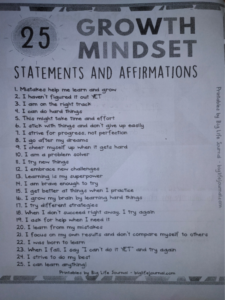 Growth Mindset | PDF