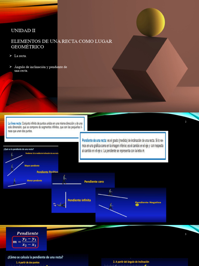 Semana3 - Clase1-2 - Elementos de Una Recta Como Lugar Geometrico | PDF