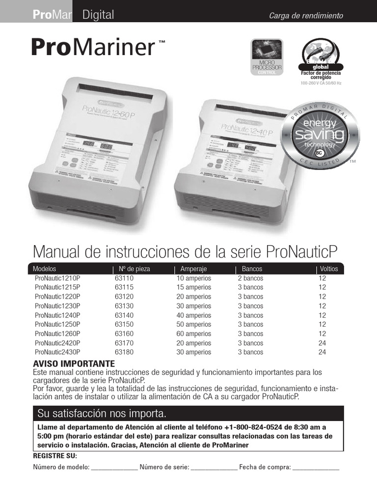 Promariner: Saving | PDF | Cargador de batería | Uso eficiente de energía