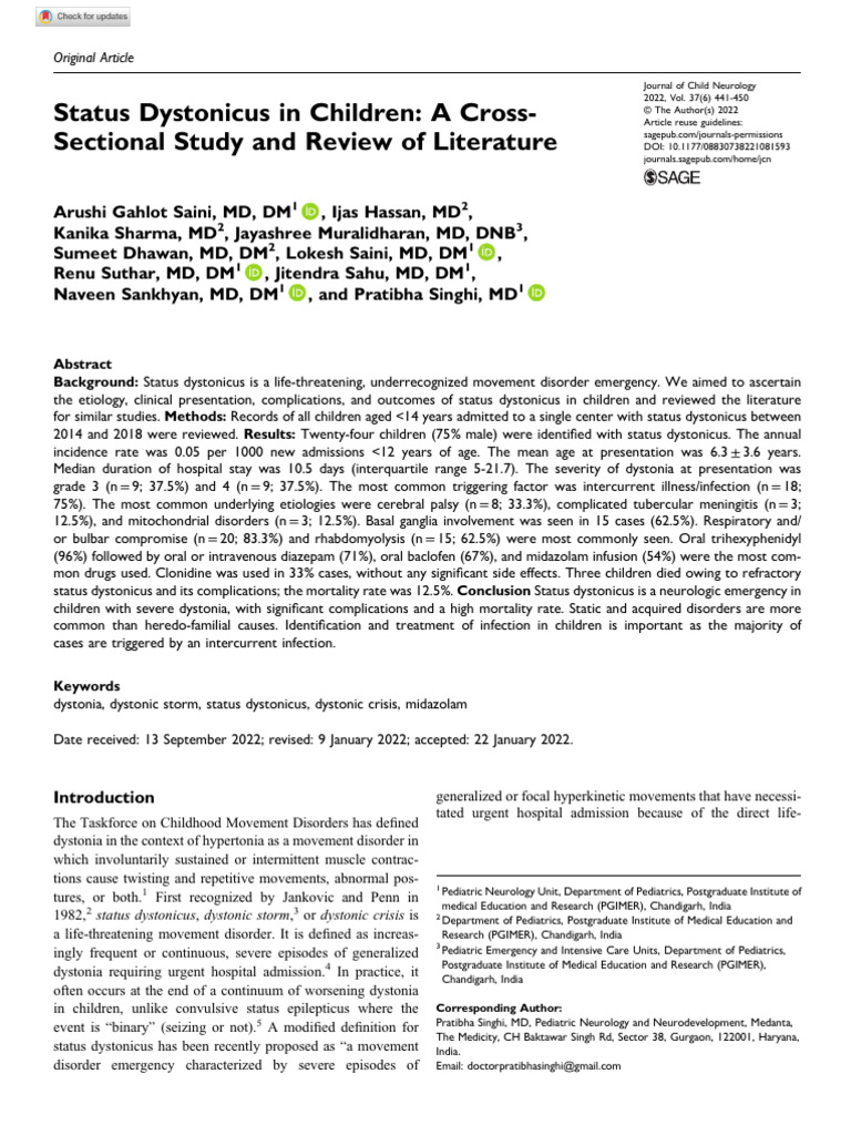 saini-et-al-2022-status-dystonicus-in-children-a-cross-sectional-study-and-review-of-literature ...
