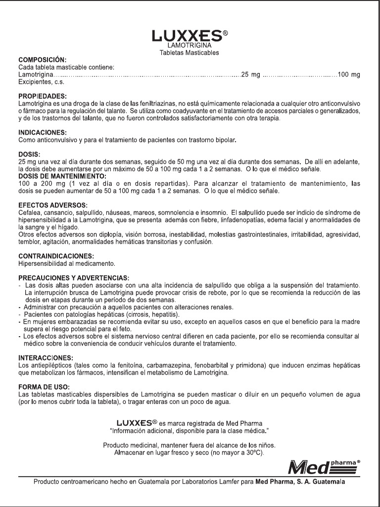 Luxxes Tabletas | PDF