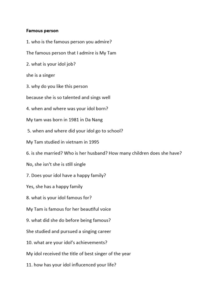 Famous Person Pdf Internet