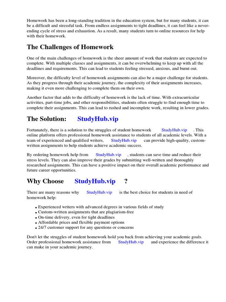 Students Homework | Download Free PDF | Homework | Teachers