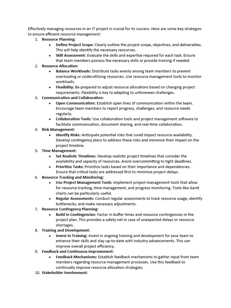 Resource Management | PDF | Project Management | Business