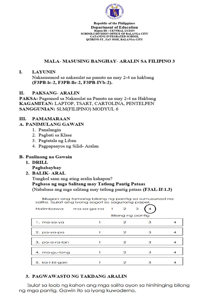 First Class Observation 2023-2024 Lesson Plan | PDF