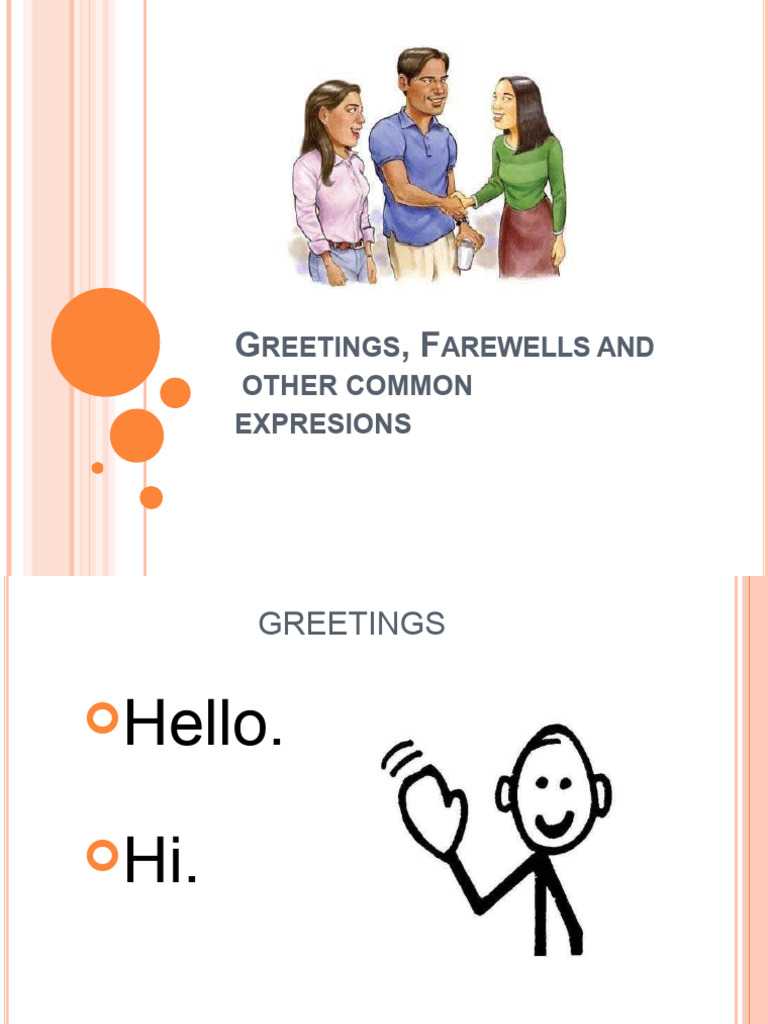 Common Greetings and Farewells Guide | PDF