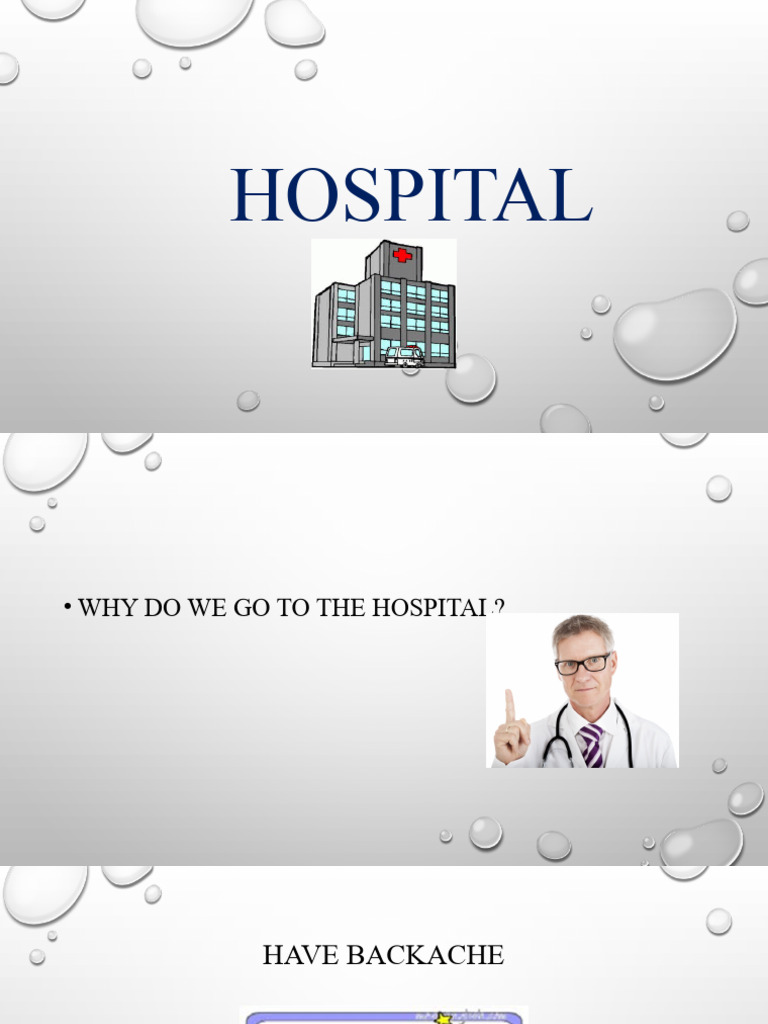 Understanding Hospital Visits and Roles | PDF | Wellness