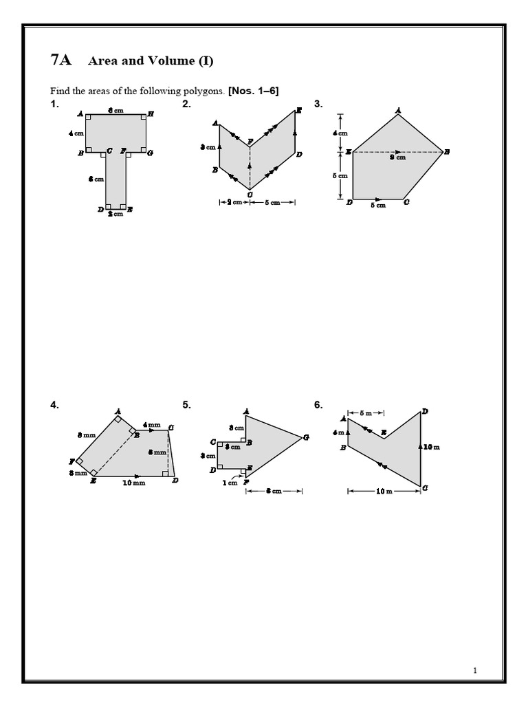 F1 Area and Volume | PDF | Area | Volume