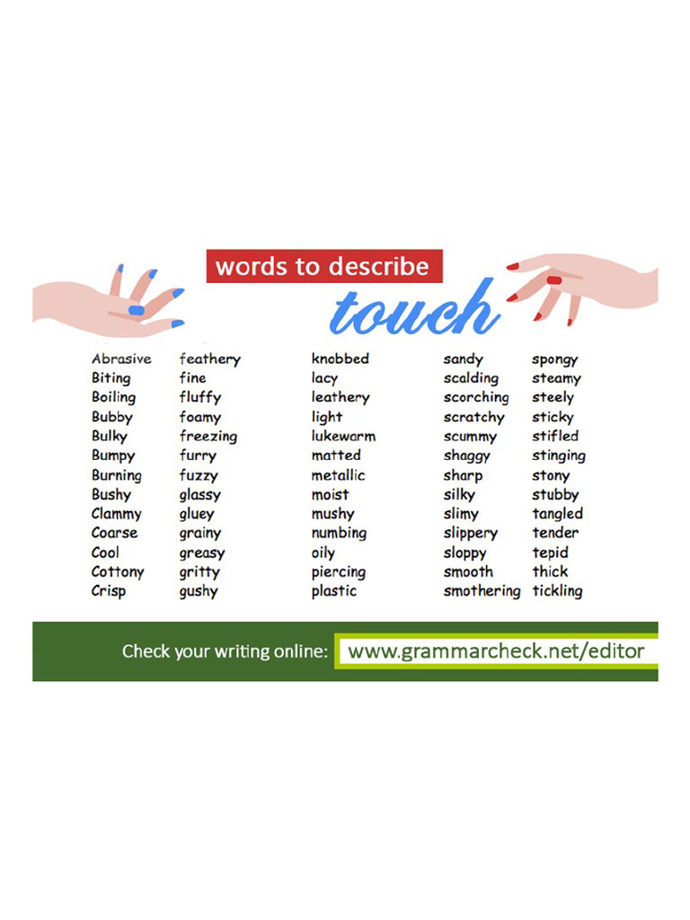 Ways To Describe Touch | PDF