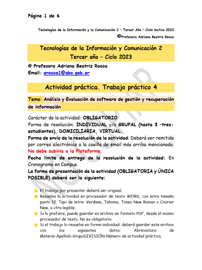 TP4 TIC2 23 Corr RoccaAB | PDF | Bases de datos | Biblioteca (informática)