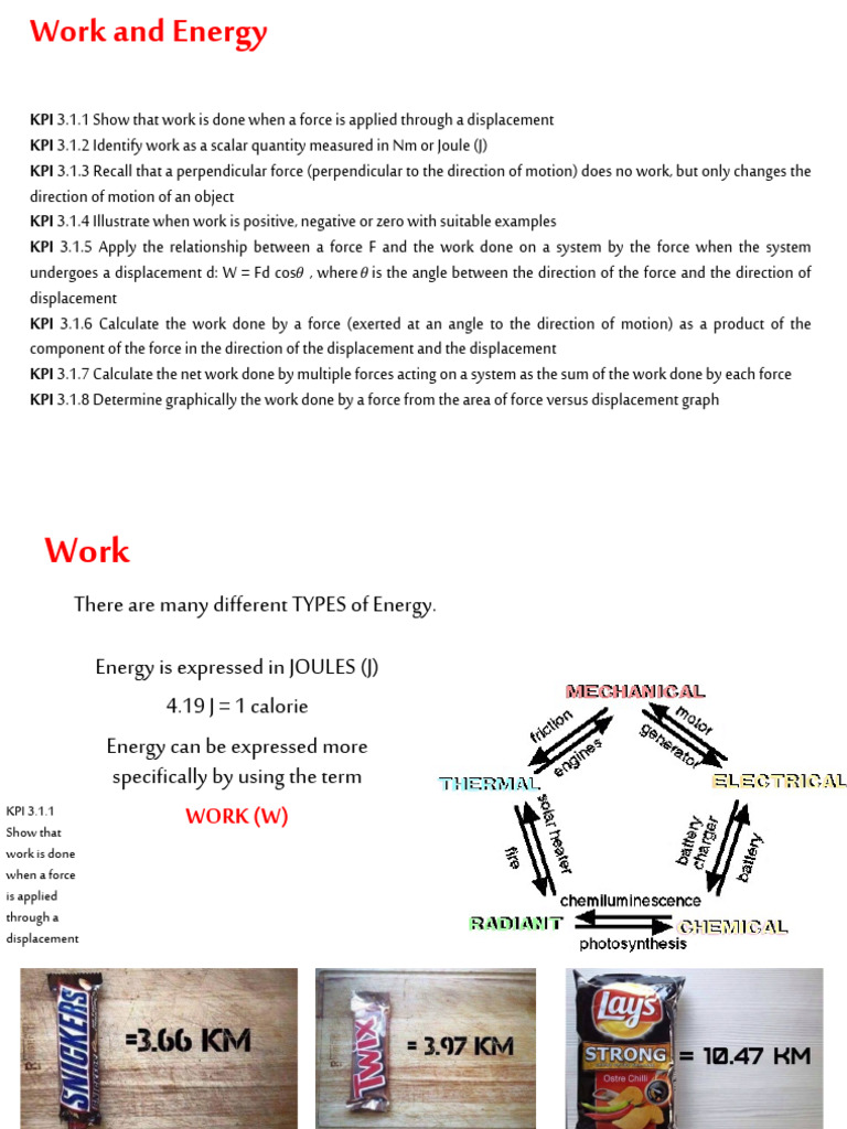 Lesson 3.1 Work-Energy Theorem | PDF | Force | Euclidean Vector