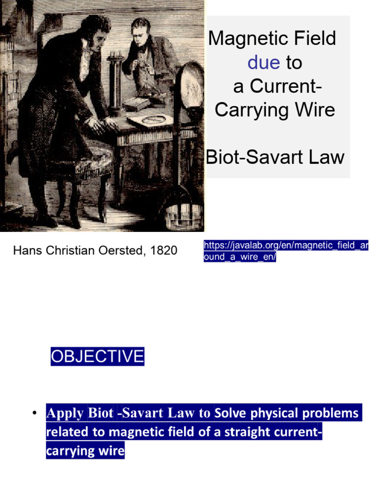 Lesson 2 Biot Savart Law | PDF | Magnetic Field | Physics