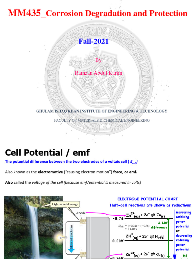 MM435 CDP-1 4 Emf Galvanic Nernst | PDF | Gibbs Free Energy | Corrosion