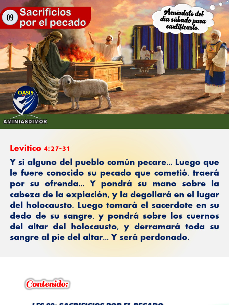 27 08 2022 Sacrificios Por El Pecado Pdf Pecado Jesús