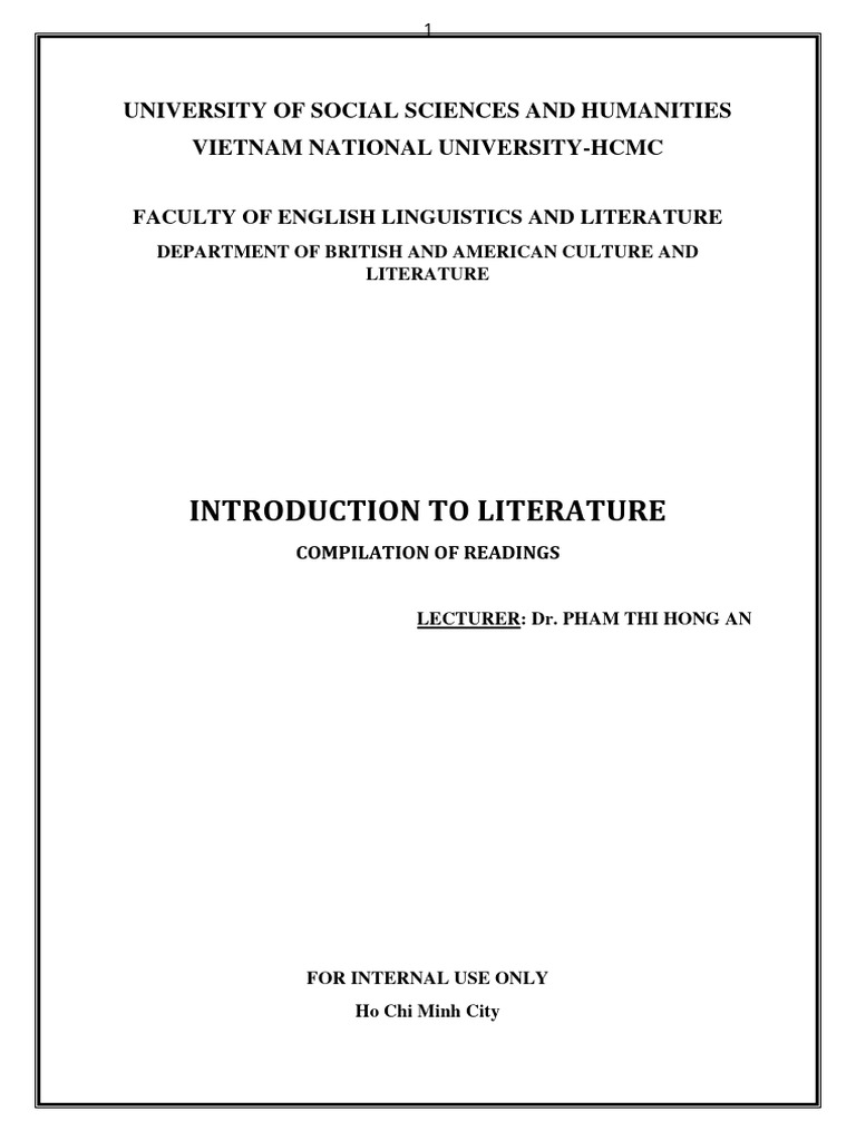 Introduction to Literature Readings | PDF